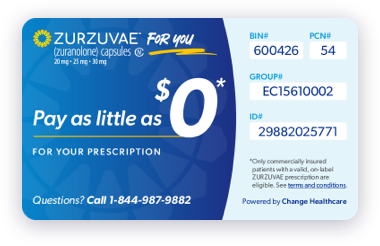 Starting and Support | ZURZUVAE® (zuranolone) C-IV